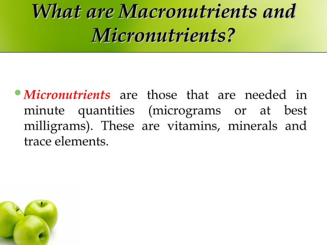 Development of Macronutrients of food.ppt | Free Download