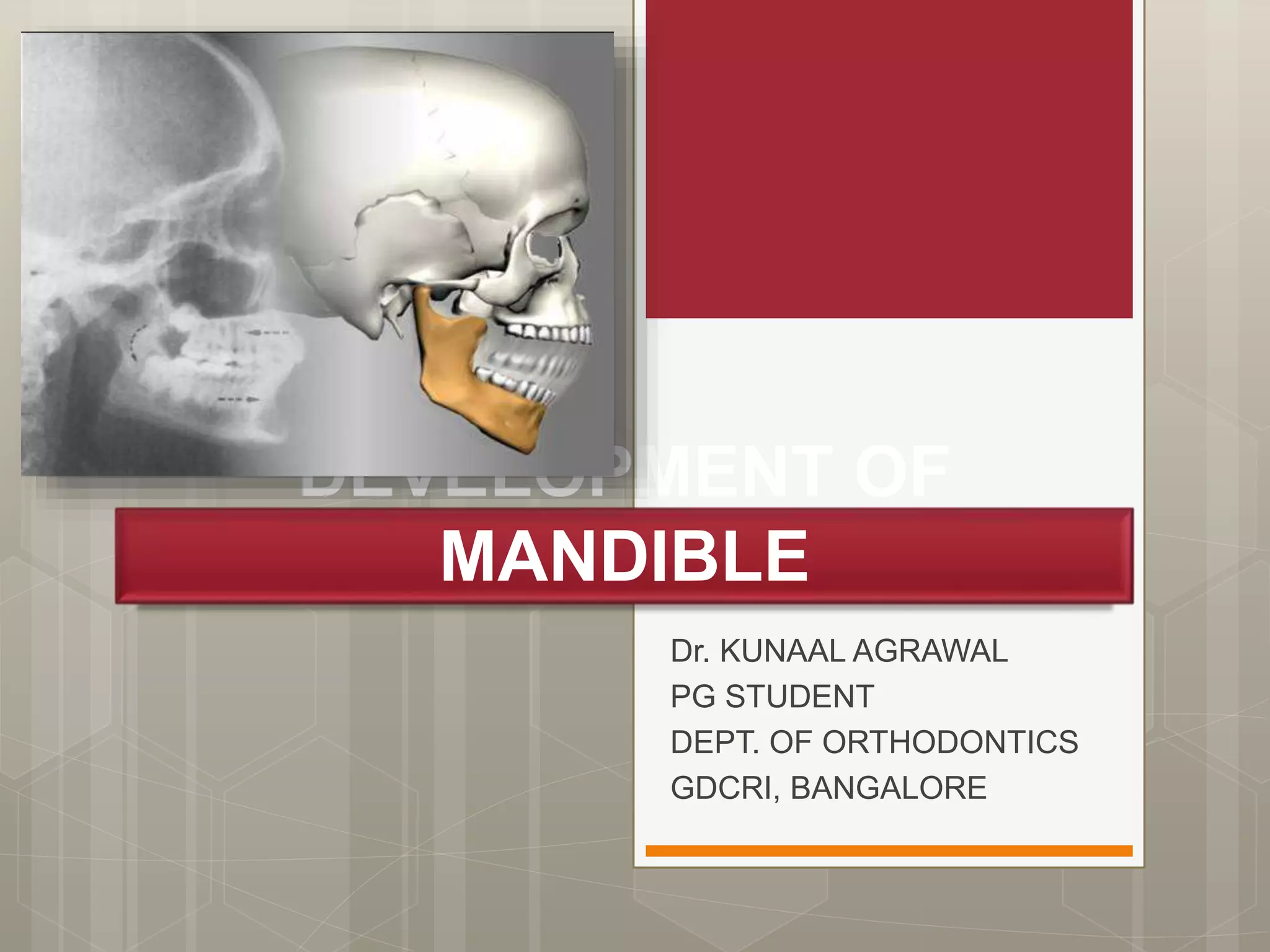 Development of mandible | PPTX