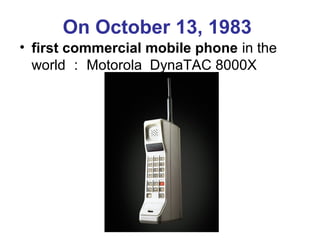 Development of mobile phones past and present | PPT | Smartphones ...