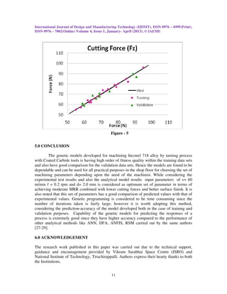 Development of models using genetic programming for turning | PDF