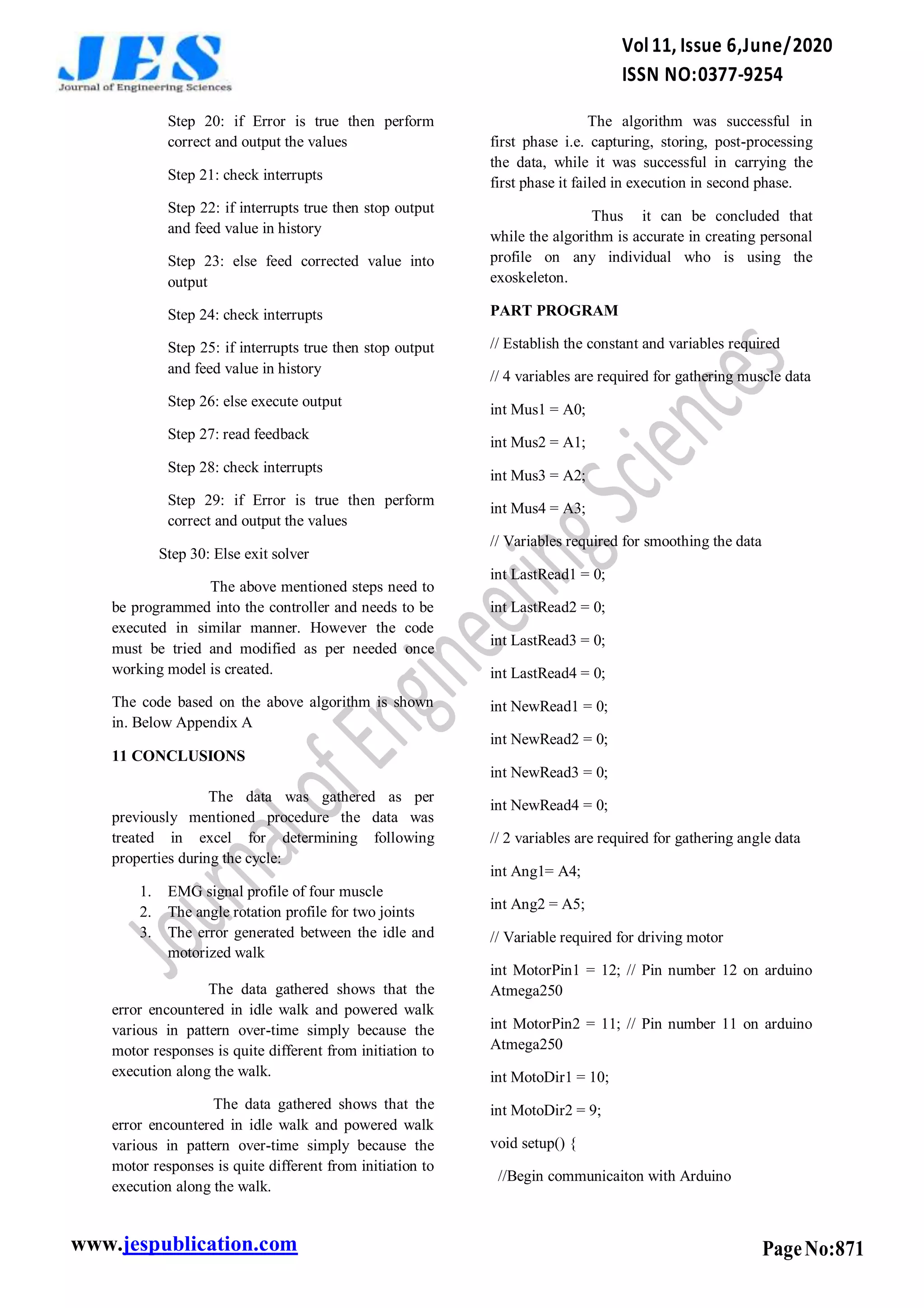 DEVELOPMENT OF MOTION CONTROL ALGORITHM FOR LOWER LIMB EXOSKELETONE ...