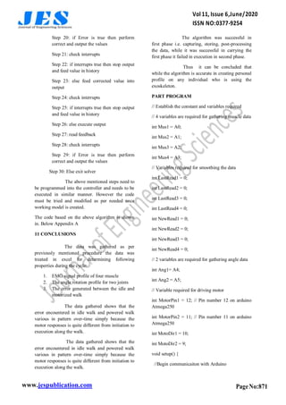 DEVELOPMENT OF MOTION CONTROL ALGORITHM FOR LOWER LIMB EXOSKELETONE ...
