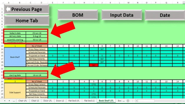 Development of MRP in Microsoft Excel | PPTX | Business | Business and Finance