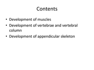 Development of Musculoskeletal system | PPTX