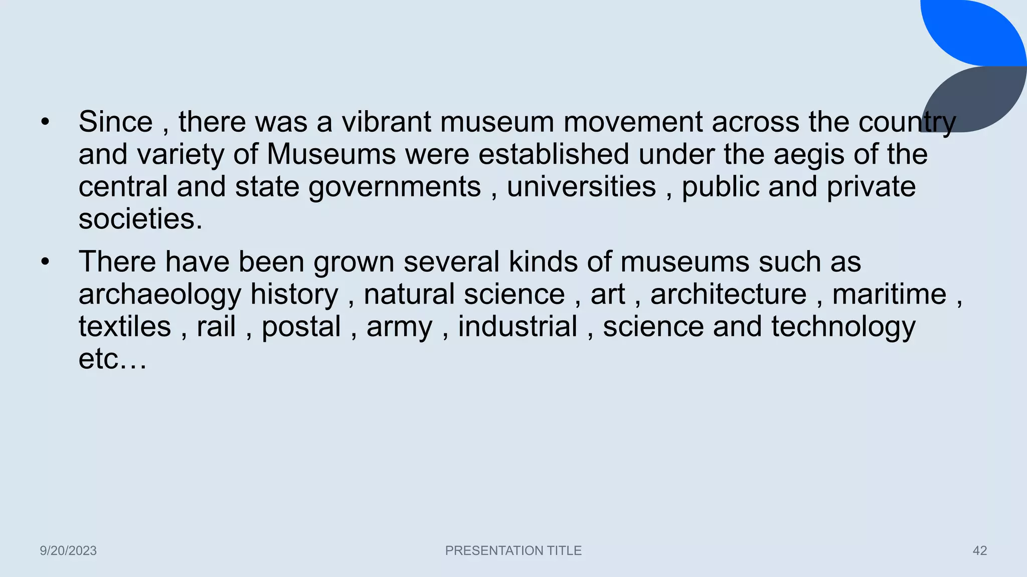 Development of Museums in India.ppt