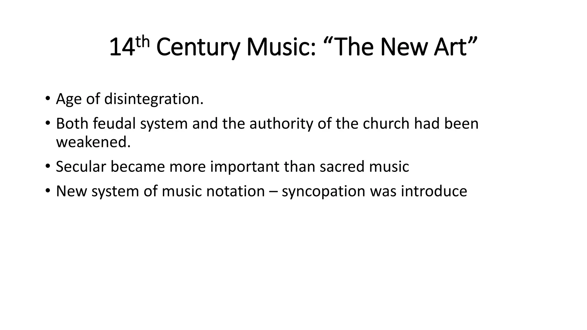 Development of music | PPTX