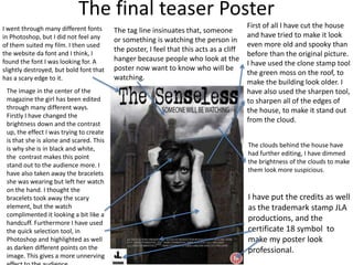 Development of my horror teaser poster | PPTX