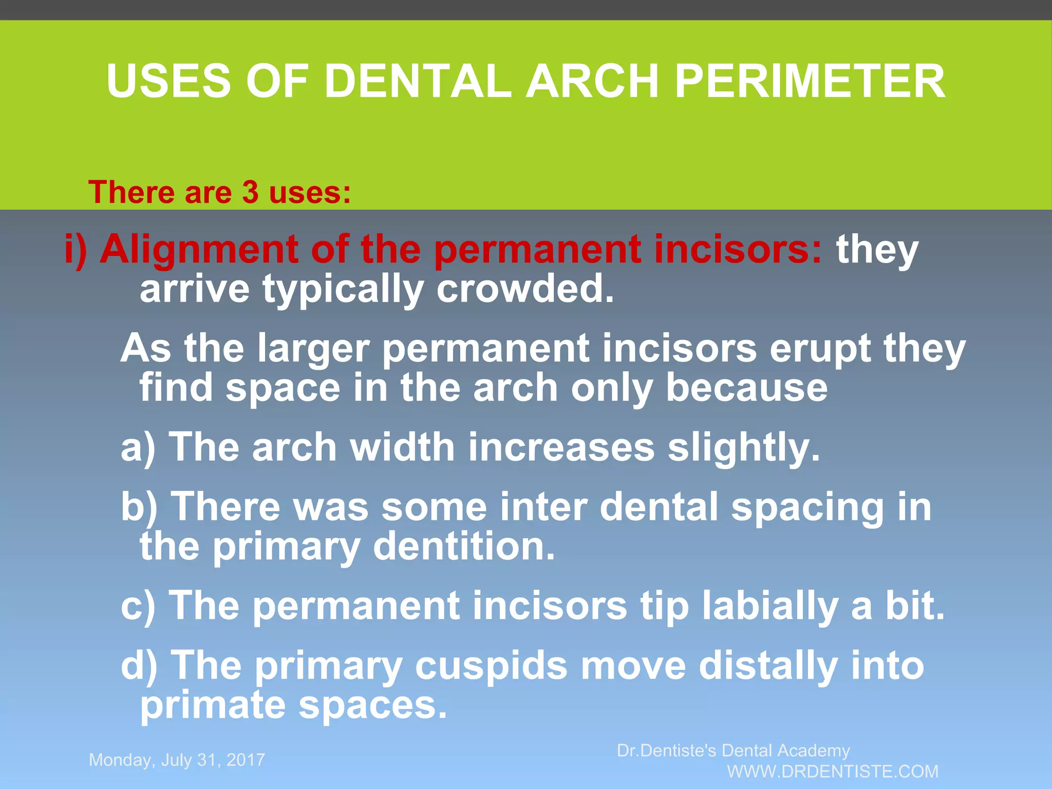 DEVELOPMENT OF NORMAL OCCLUSION | PPT