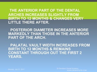 DEVELOPMENT OF NORMAL OCCLUSION | PPT