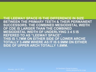 DEVELOPMENT OF NORMAL OCCLUSION | PPT