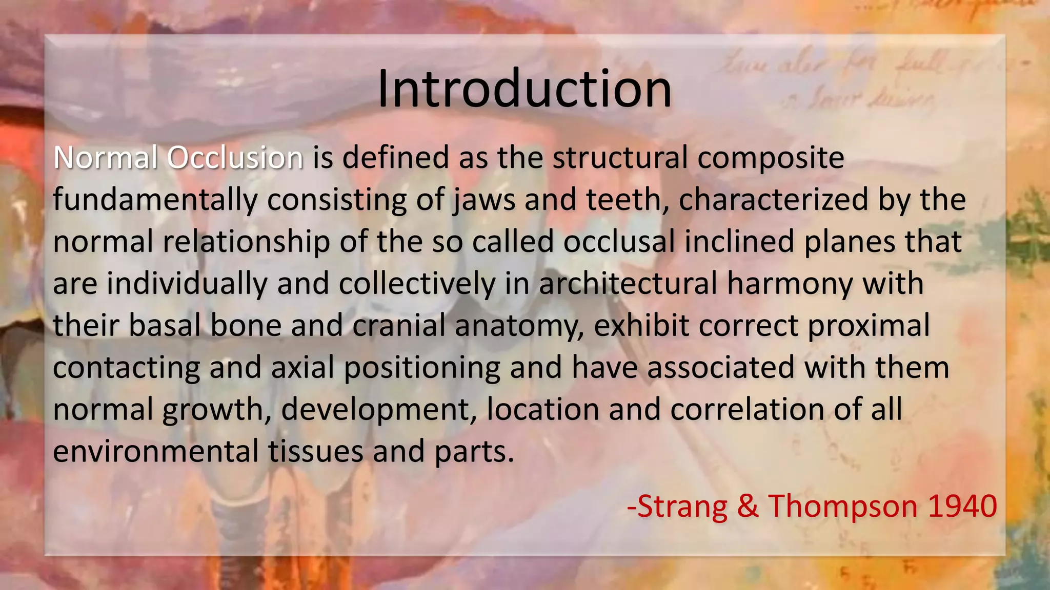 Development of normal occlusion | PPTX