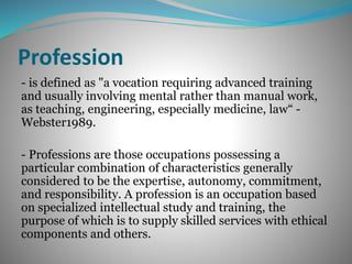 Development of nursing as a profession | PPTX