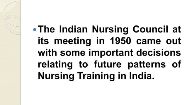 Development of nursing education in india | PPTX | Postgraduate ...