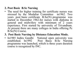 Development of Nursing Education in India Post Independence | PPTX ...