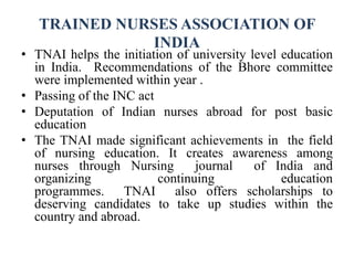 Development of Nursing Education in India Post Independence | PPTX ...