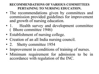 Development of Nursing Education in India Post Independence | PPTX ...