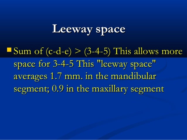 Development of occlusion