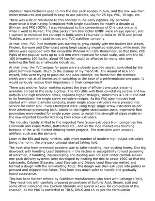 Development of one pack stabiliser systems | PDF