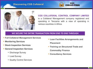 Development of panafrican collateral management company | PDF