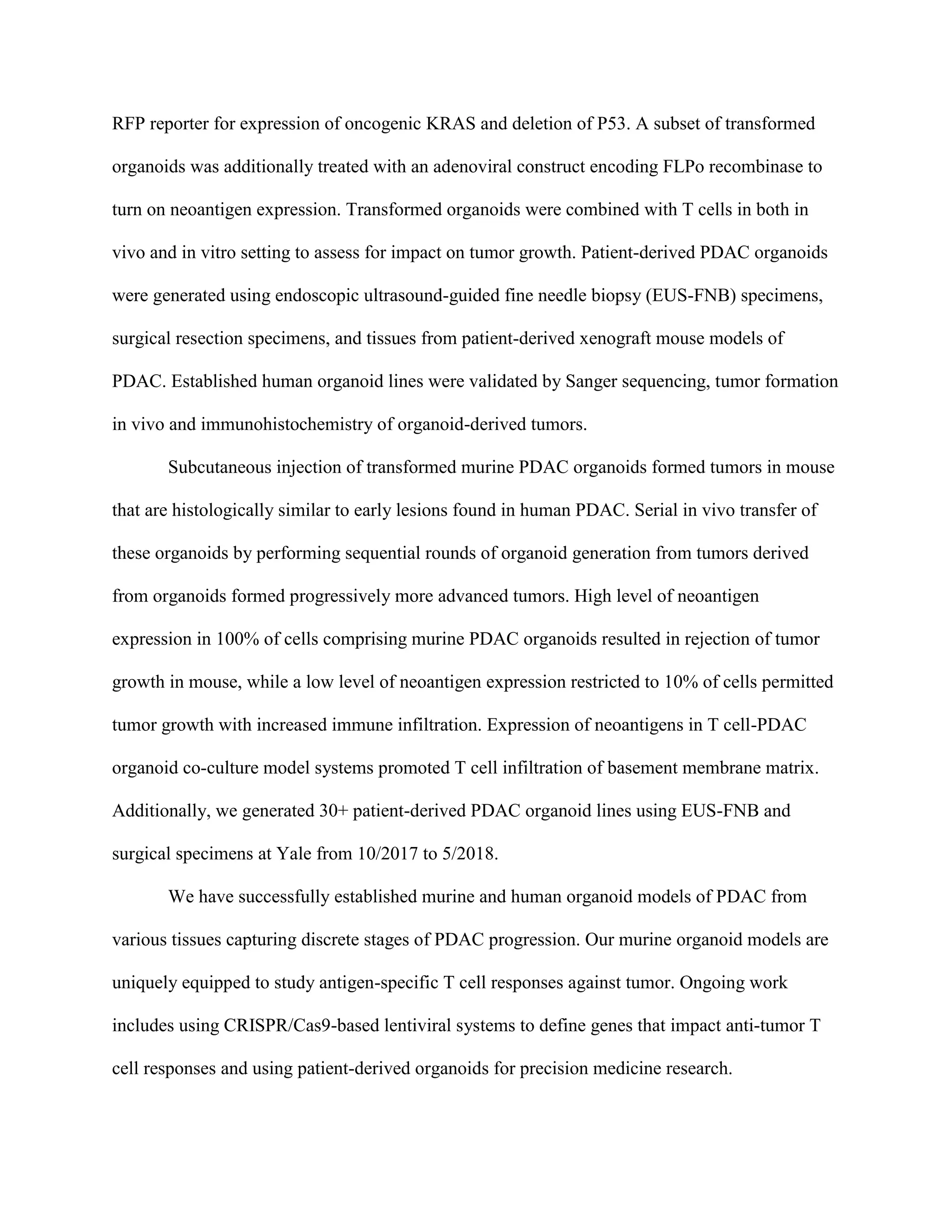 Development of pancreatic cancer organoid model for studying immune ...