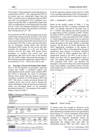 DEVELOPMENT OF PASSENGER’S WAITING TIME MODEL AT BUS PUBLIC TRANSIT TERMINAL | PDF | Rail Travel ...