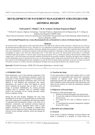 Development of pavement management strategies for arterial roads | PDF