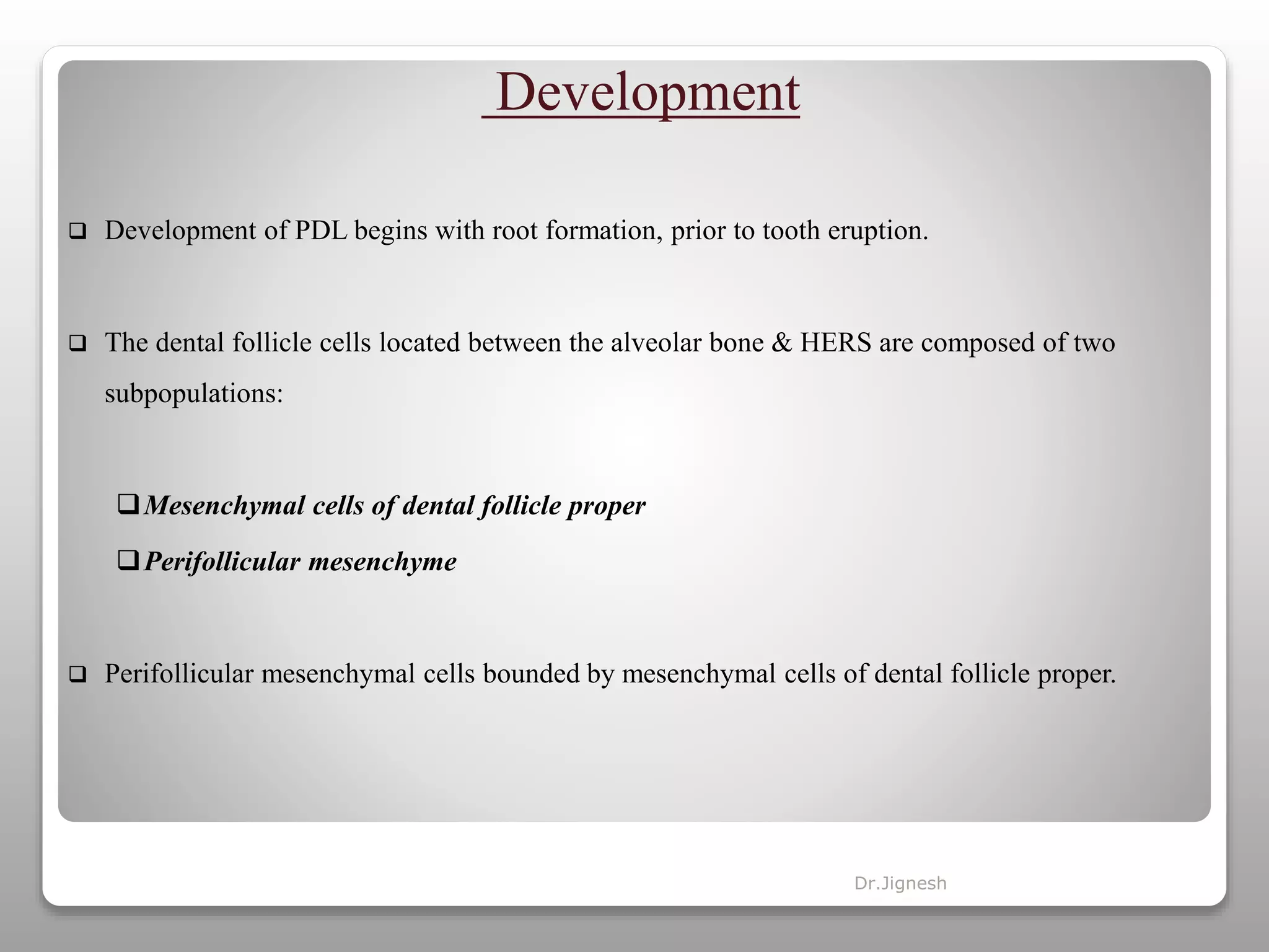Development of periodontium | PPTX