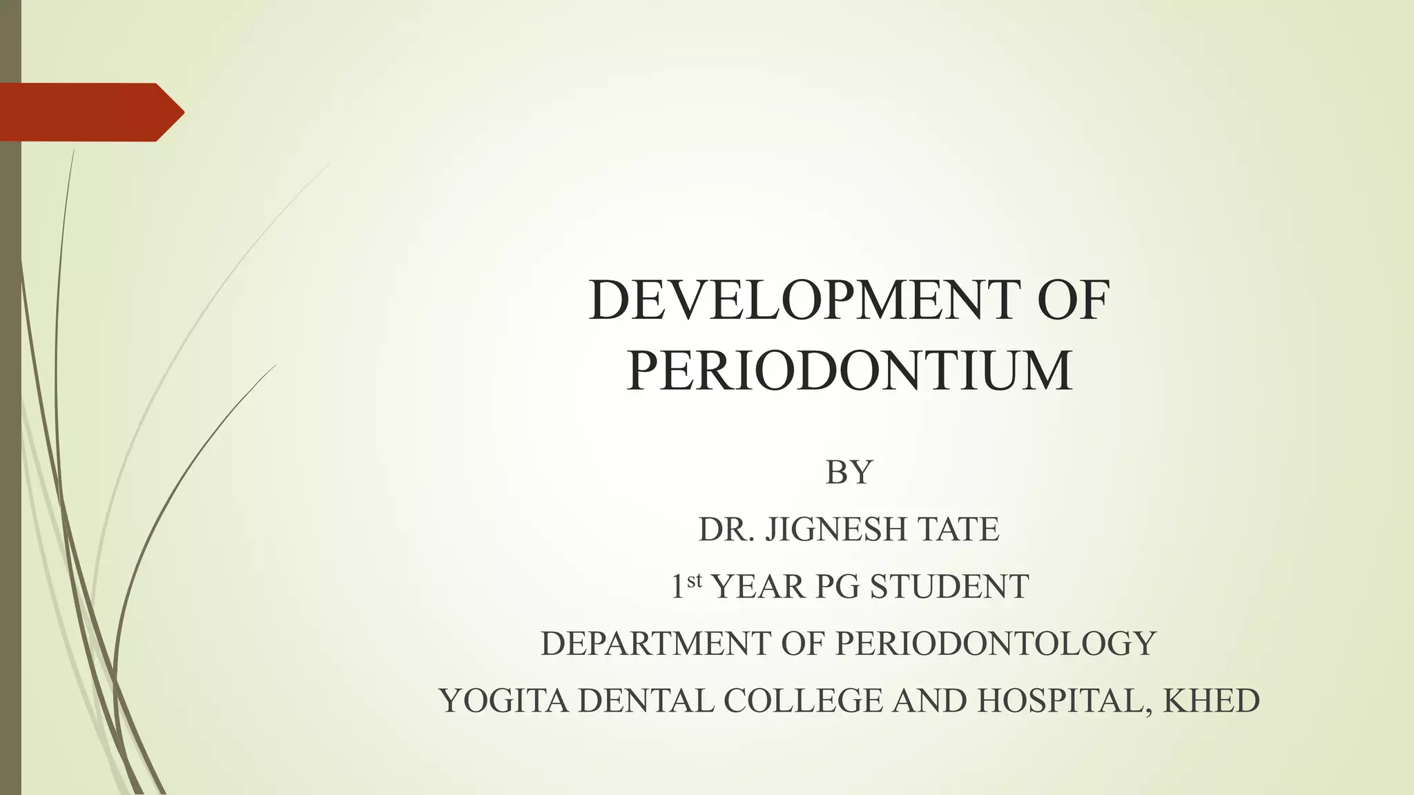 Development of periodontium | PPTX