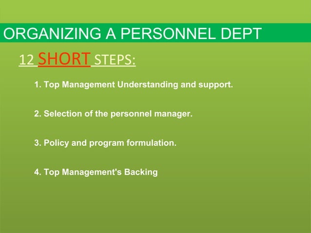 Development of personnel management | PPT