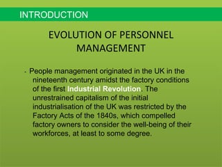Development of personnel management | PPT