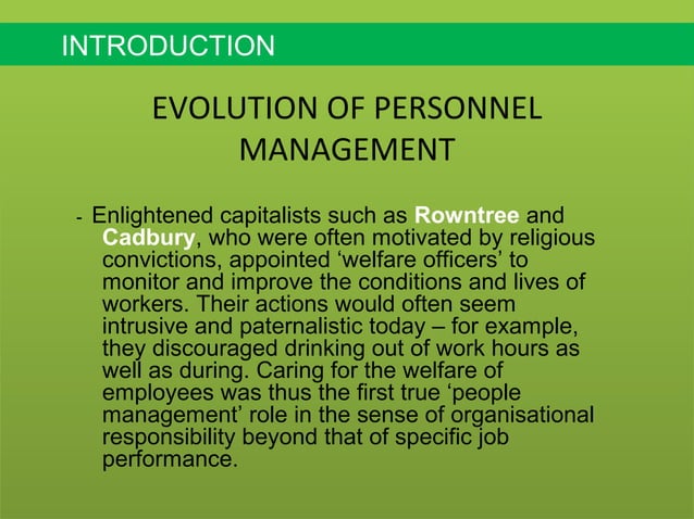 Development of personnel management | PPT