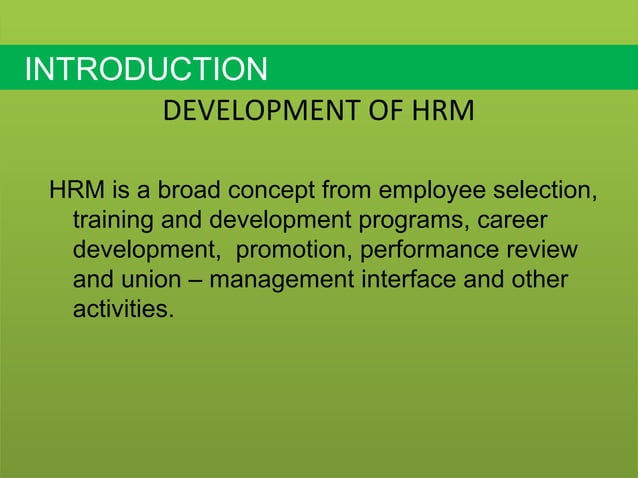 Development of personnel management | PPT