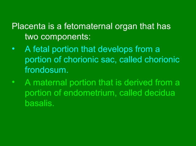 Development of placenta | PPT | Pregnancy | Reproductive Health