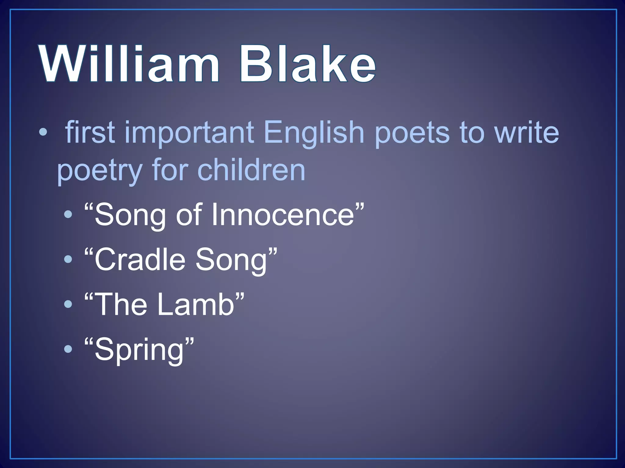 Development of poetry for children and their poem makers | PPTX