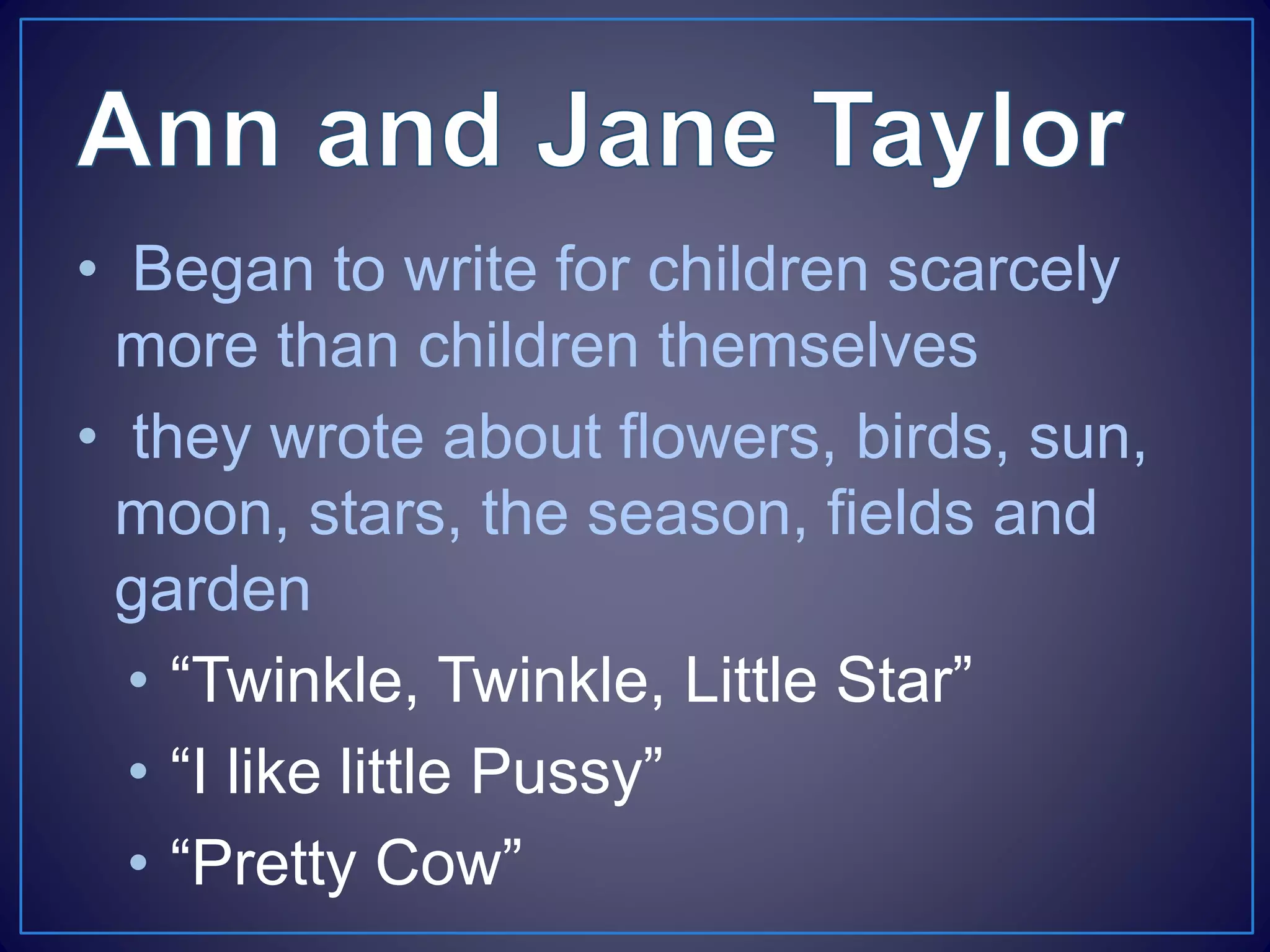Development of poetry for children and their poem makers | PPTX