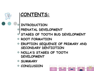 Development of primary and secondary dentition | PPT