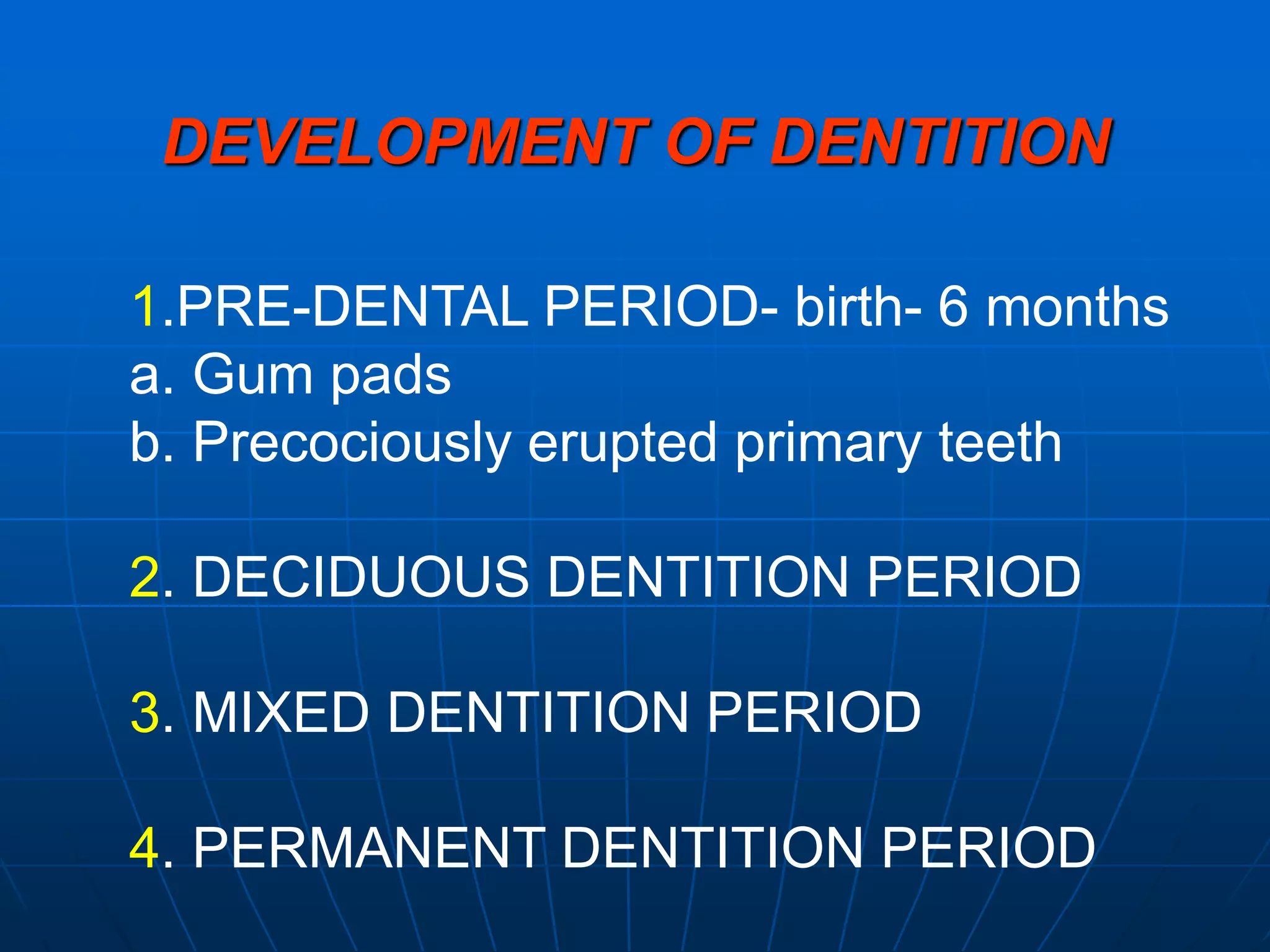 Development of primary dentition | PPT