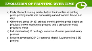 The Printing Press: Origins, Impact, and Evolution Through History | PPTX