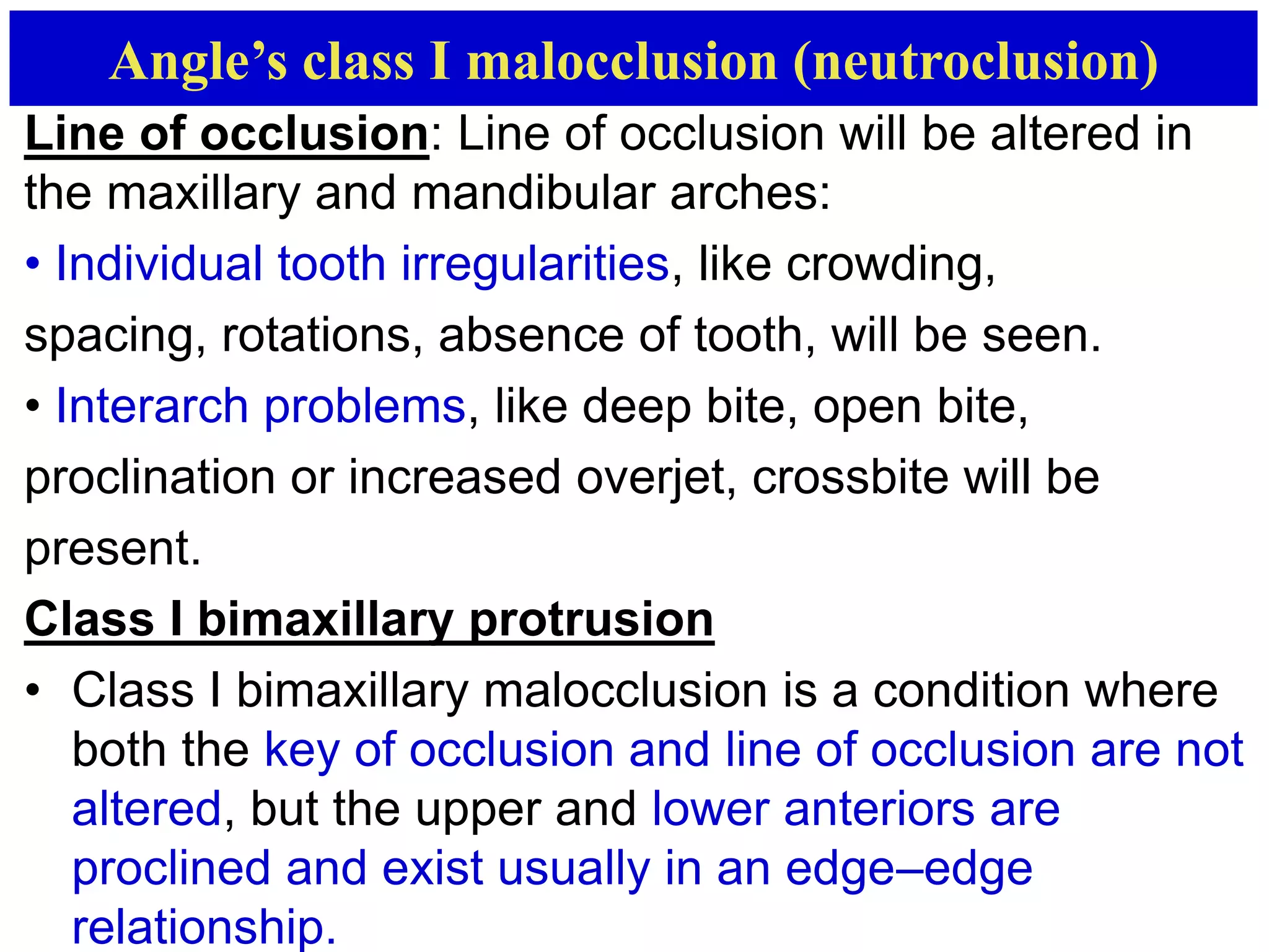 classifcation of malocclusion | PPTX