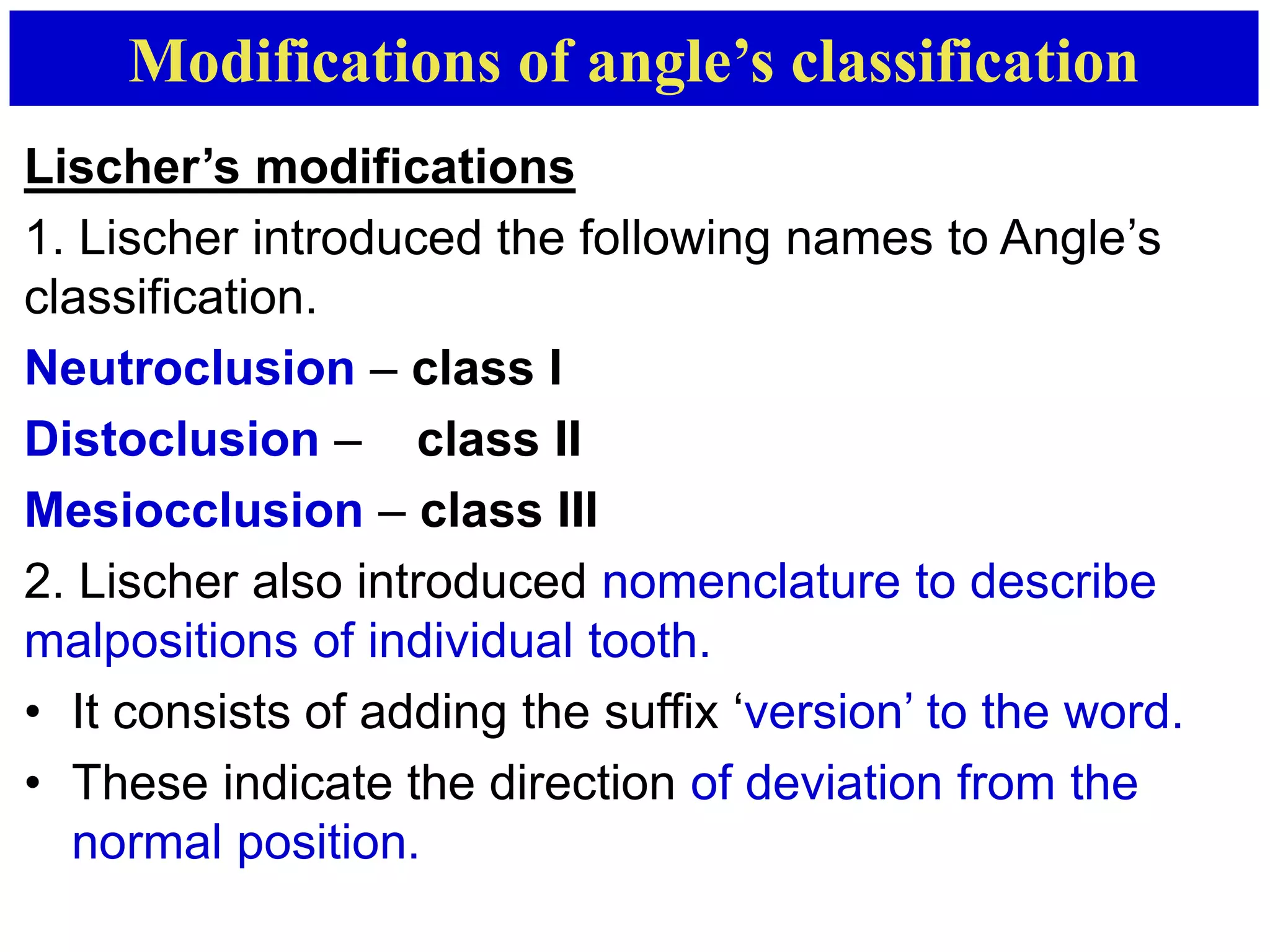 classifcation of malocclusion | PPTX