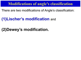 classifcation of malocclusion | PPTX