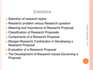 Development of research unit 3 | PPT