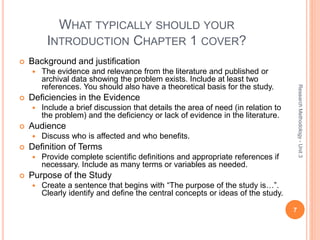 Development of research unit 3 | PPT