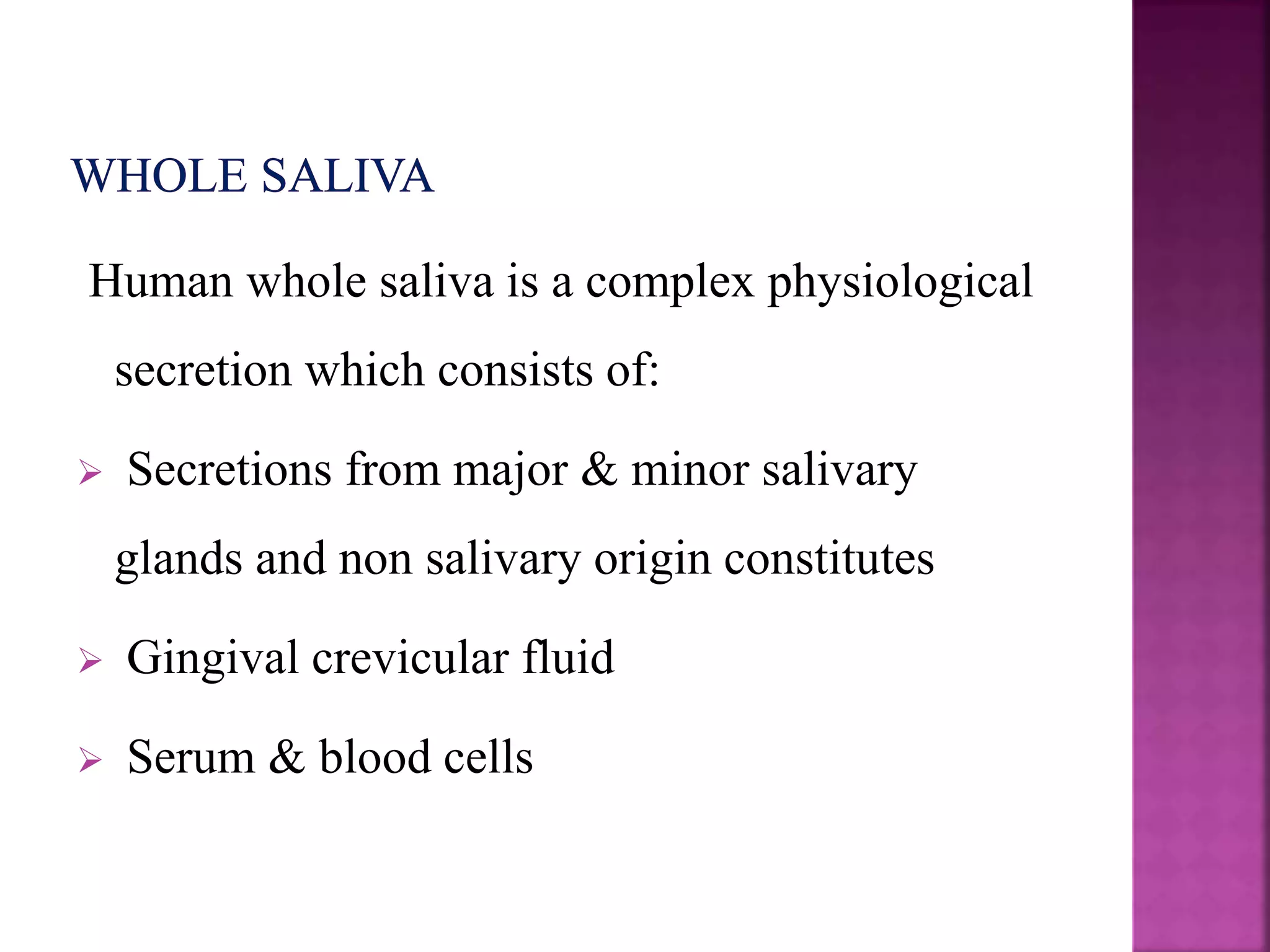 Development of salivary glands , saliva and its role in prosthodontics ...