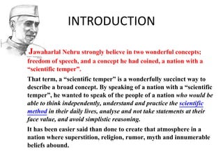 Development of scientific temper – our fundamental right | PPT