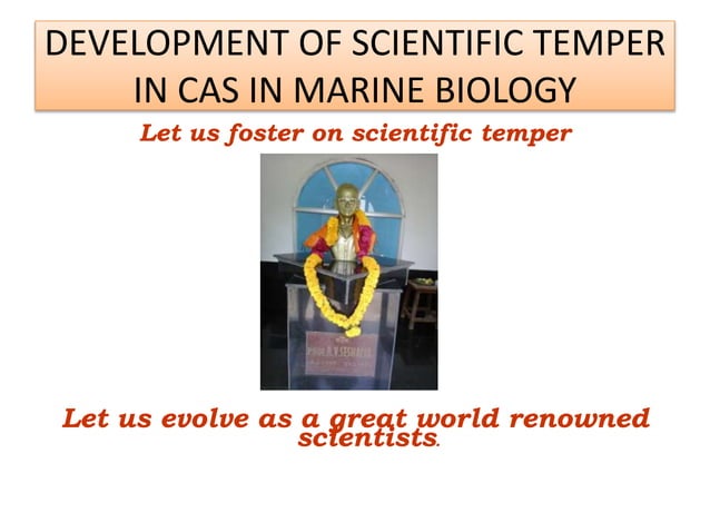 Development of scientific temper – our fundamental right | PPT