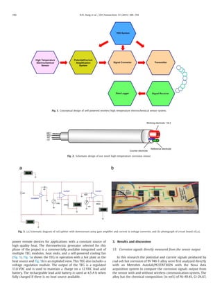 Development of self powered wireless high temperature electrochemical ...