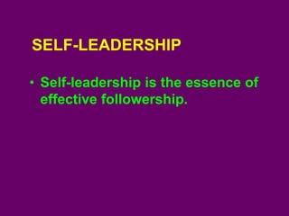 Development of Self Leadership | PPT