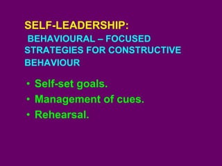 Development of Self Leadership | PPT