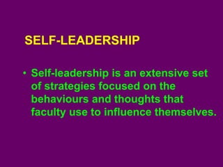 Development of Self Leadership | PPT